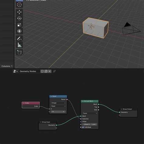 Is Extrude Face Along Normal That Can Be Done In Edit Mode Also Possible In Geometry Node