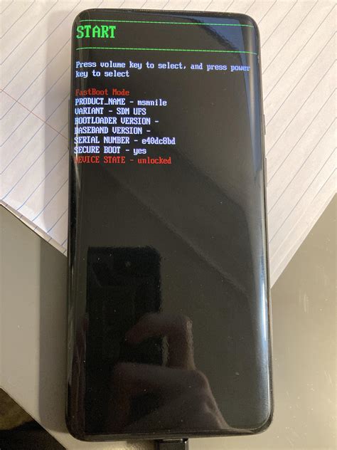 Stuck At Fastboot Roneplus7pro