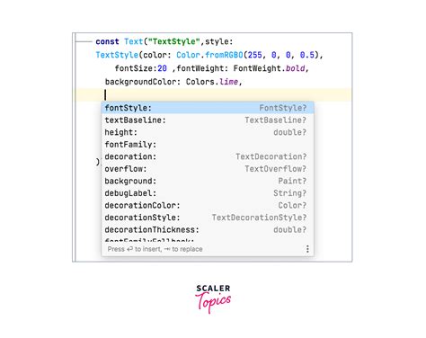 Styling Widgets In Flutter Scaler Topics
