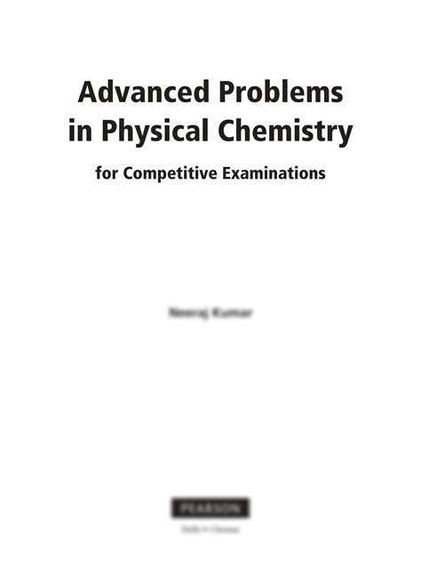 SOLUTION: Pearson advanced problem in physical chemistry for ...