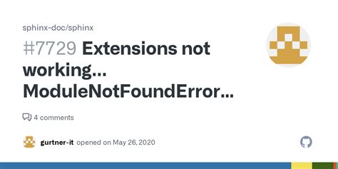 Extensions Not Working Modulenotfounderror No Module Named Sphinxrtdtheme · Issue 7729