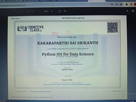 Kakaraparthi Sai Srikanth On Linkedin Python 101 For Data Science Certificate
