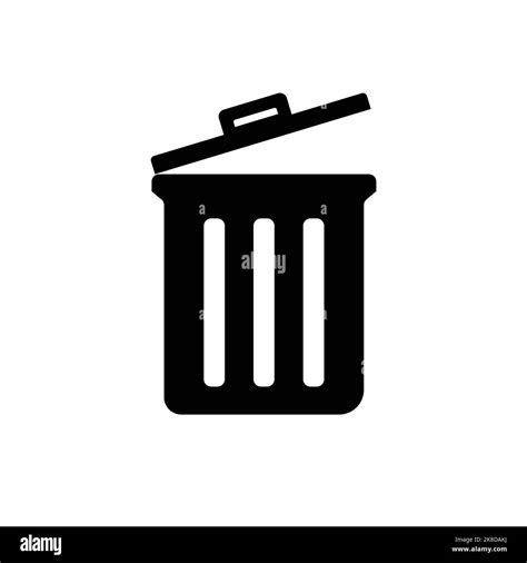 Trash Can Delete Box Icon Flat Design Vector Illustration Stock Vector