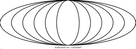 six concentric ellipses vertical axis all stock vector royalty free