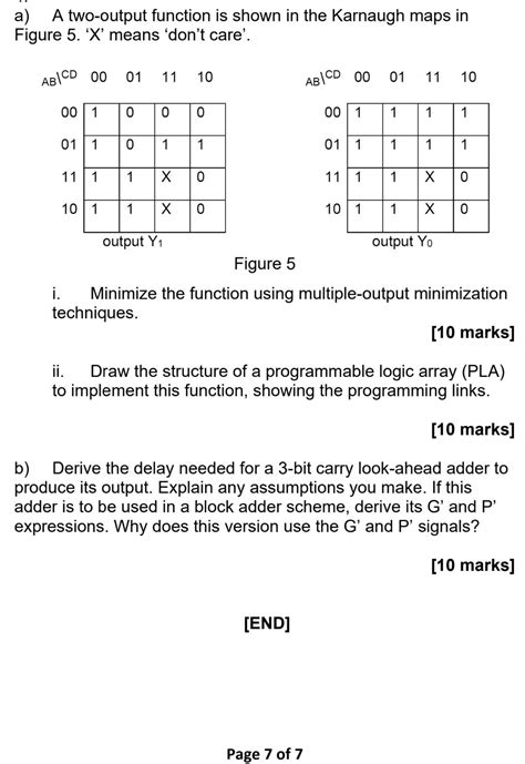 Solved A A Two Output Function Is Shown In The Karnaugh