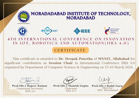 Dr Deepak Punetha On Linkedin Iira2024 Innovation Iot Robotics