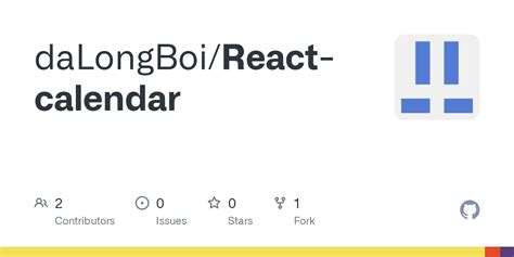 GitHub DaLongBoi React Calendar