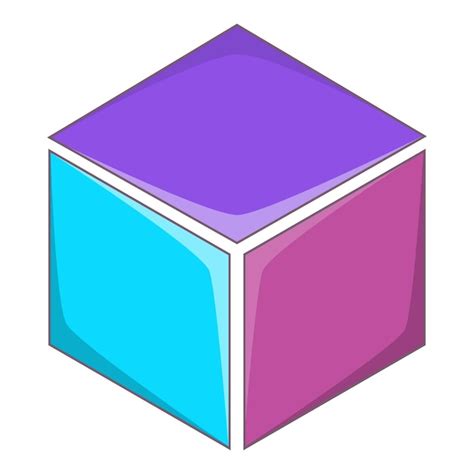 Premium Vector Colorful Cube Icon Cartoon Illustration Of Cube Vector Icon For Web Design