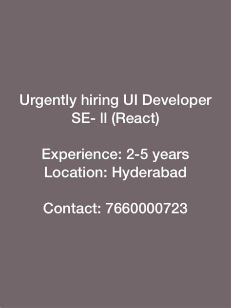 Rani Katuri On Linkedin Hiring Uidevelopers React Javascript Html Css