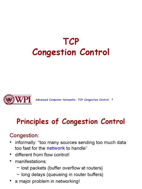 Advanced Computer Networks Tcp Congestion Control 1 Pdf Network Congestion Transmission