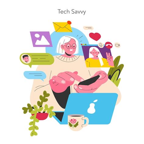 Расширение прав и возможностей пожилых женщин Плоская векторная иллюстрация Премиум векторы