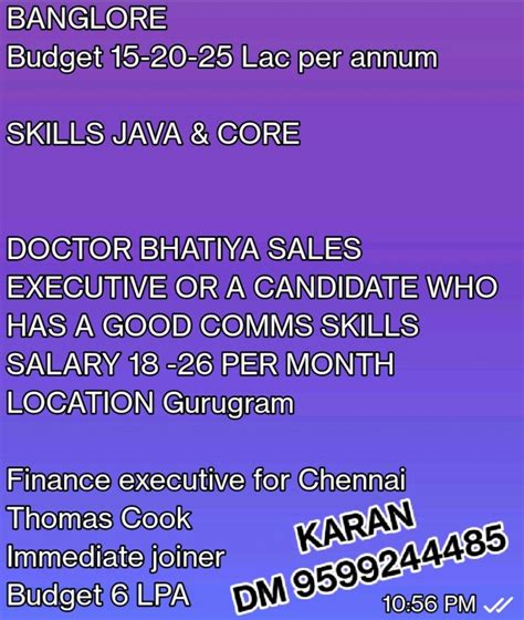 Karan Gupta On Linkedin Hiring Requirements It Java Salesexecutive