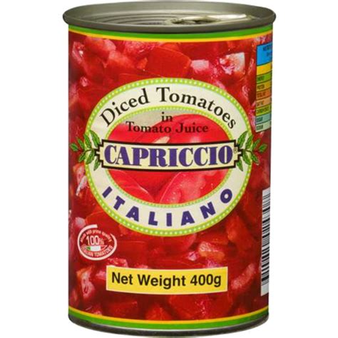 Capriccio Diced Tomatoes 400g Village Fruits Mt Eliza