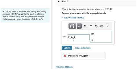 solved what is the block s speed at the point where x 0 60a