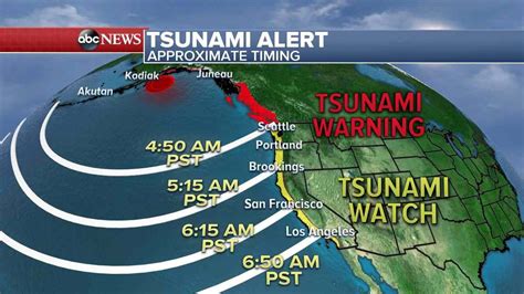 Tsunami Warning For Us West Coast After Magnitude 79 Earthquake Off Alaska