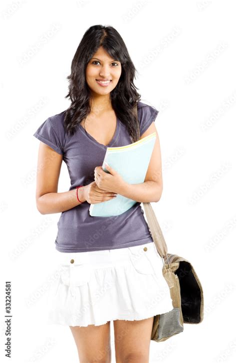 Cute Indian College Student Studio Portrait Stock Photo Adobe Stock
