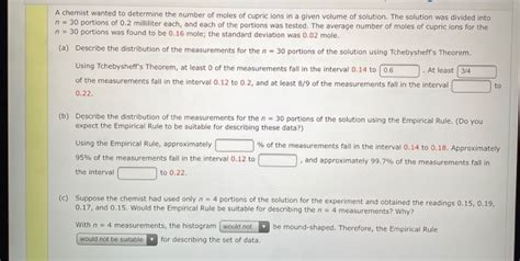 Solved A Chemist Wanted To Determine The Number Of Moles Of