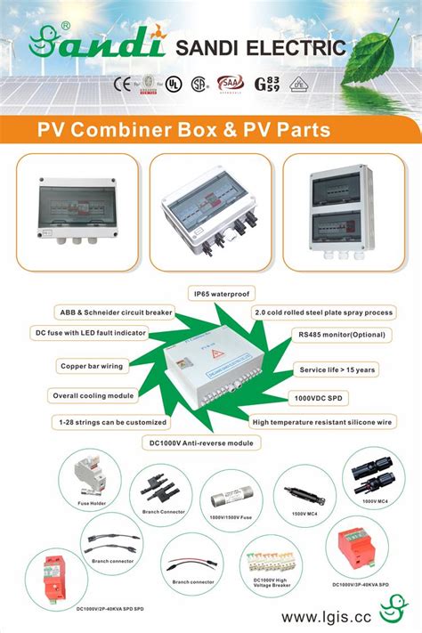 Pv Array Combiner Box 16 Strings Monitoring With Spd Pvb 16 Sandi