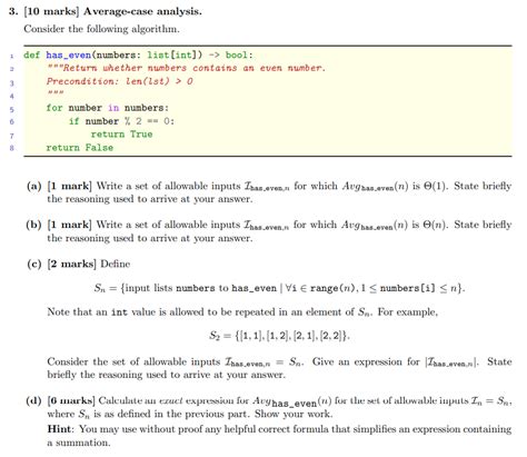 Solved Consider The Following Algorithm A Mark Write Chegg