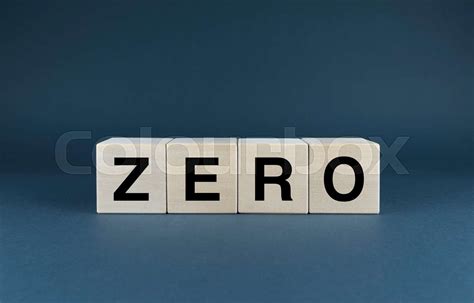 Zero Cubes Form The Word Zero Stock Image Colourbox
