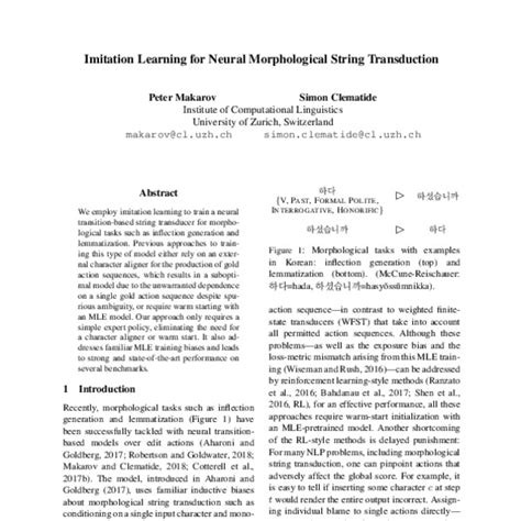 Imitation Learning For Neural Morphological String Transduction Acl