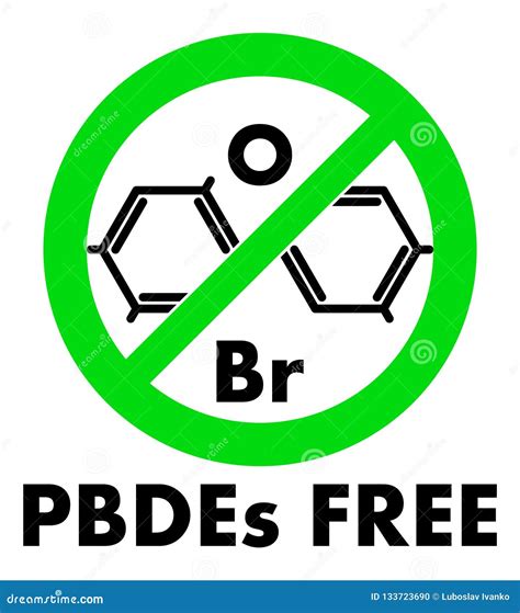 Pbdes Free Icon Polybrominated Diphenyl Ethers Chemical Molecule And Letters Br And O Chemical