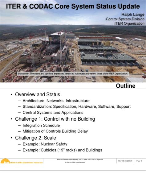 Iter And Codac Core System Status Update Ralph Lange Pdf