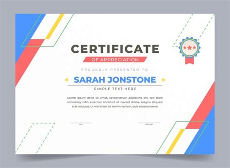 Premium Vector Simple And Modern Certificate Design Template Design