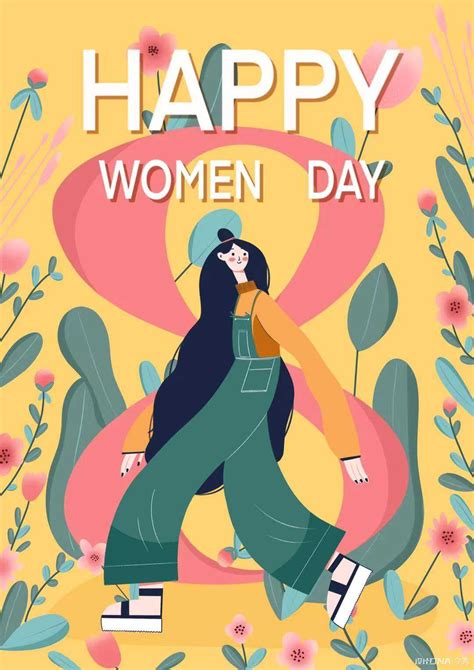 三八妇女节风格插画设计作品 设计人才灵活用工 设计dna