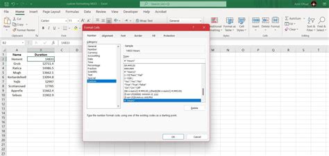 Excelでカスタム書式を使用する方法