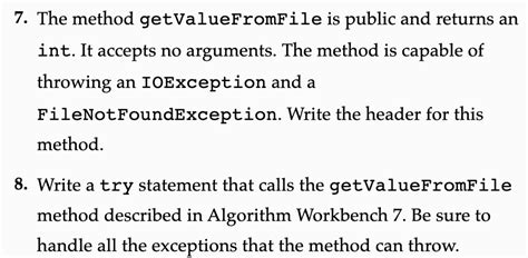 Good Evening I Need Help With The Following 7 The Method Getvaluefromfile Is Public And Returns