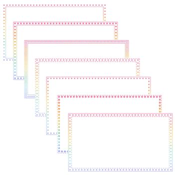 Widescreen Border Clipart Set 79 Pastel Rainbow Google Slides PowerPoint