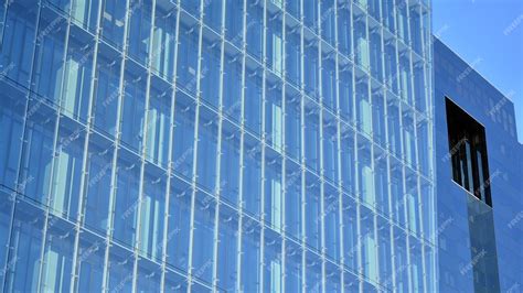Premium Photo A Blue Glass Building With A Blue Glass Facade