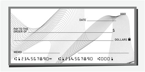 White Bank Cheque Check Paper Template With Wavy Pattern Design 48092145 Vector Art At Vecteezy