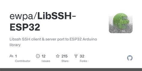 GitHub Ewpa LibSSH ESP32 Libssh SSH Client Server Port To ESP32