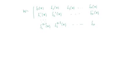 solved prove that the wronskian of a second order linear differential