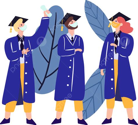 손으로 그린 만화 졸업 파란색 식물 그림 졸업 일러스트 식물 졸업모자 졸업모자 의료 마스크 Png 일러스트 및 벡터 에 대한 무료 다운로드 Pngtree
