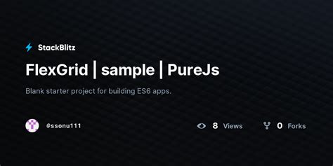 FlexGrid Sample PureJs StackBlitz