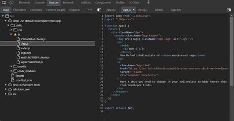 Hide Your Source Code From Developer Tools While Using React Dev Community