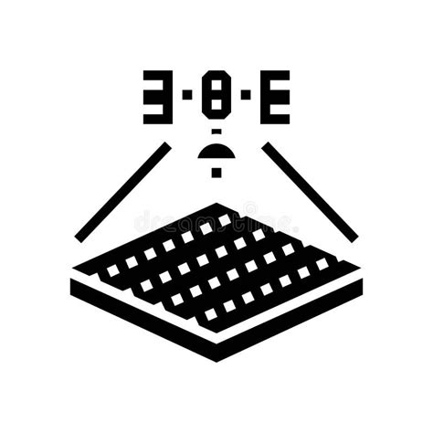 Satellite For Field Mapping Glyph Icon Vector Illustration Stock Vector Illustration Of