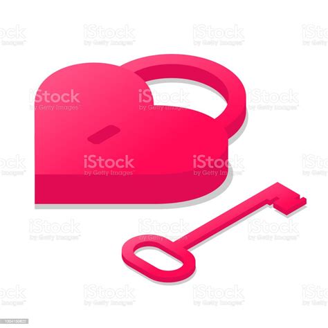 하트 잠금 장치와 열쇠가 있습니다 자물쇠 모양의 빨간색 하트의 3d 아이콘과 오래된 키 영원한 사랑 개념 자물쇠에 대한 스톡 벡터 아트 및 기타 이미지 Istock