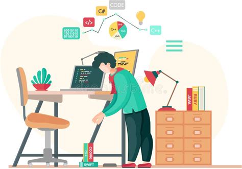 Programmer Engineering And Coding Programmer Working On Web