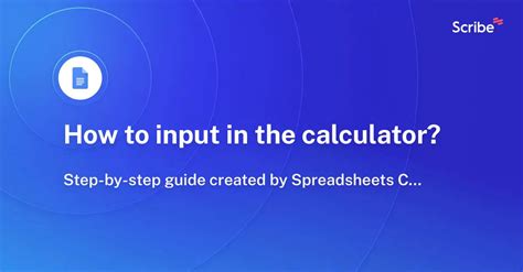 how to input in calculator printable forms free online