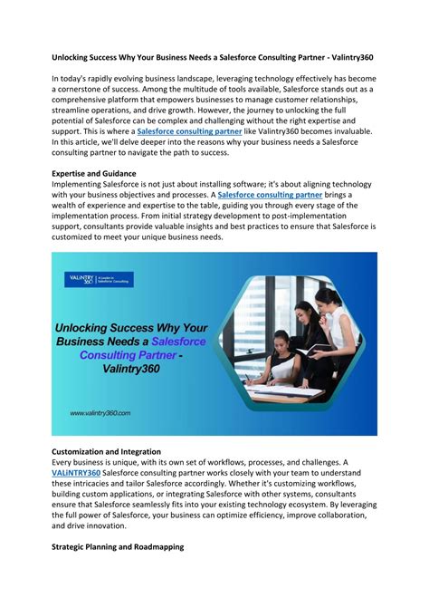 Ppt Unlocking Success Why Your Business Needs A Salesforce Consulting