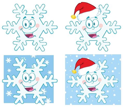 Snowflake Cartoon Character Collection Set 51022519 Vector Art At Vecteezy