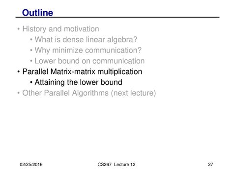 James Demmel Cs 267 Dense Linear Algebra History And Structure