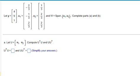 Solved Let Y U U And W Chegg Com