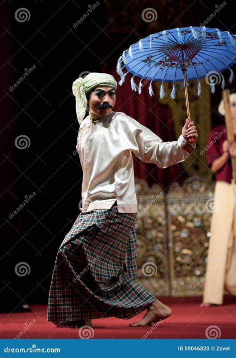Myanmar Folk Dance Editorial Image Image Of Actor Asia 59046820