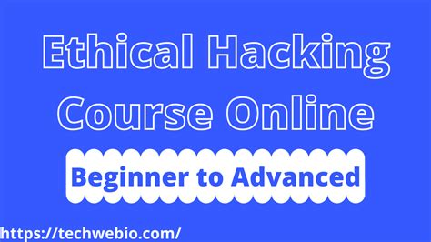 Ethical Hacking Course Online With Certificate Techwebio