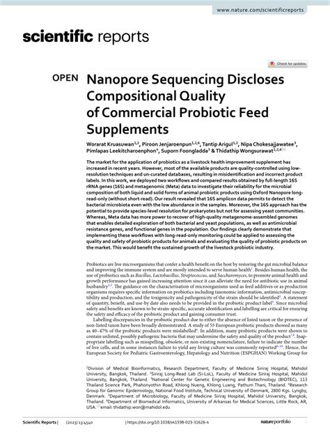 Pdf Nanopore Sequencing Discloses Compositional Quality Of Commercial